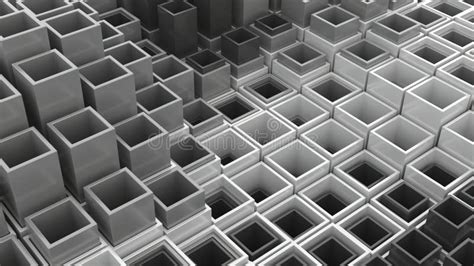 3d Animation Of Moving Square Columns Design Square Pillars Move Inside Columns In Waves Stock