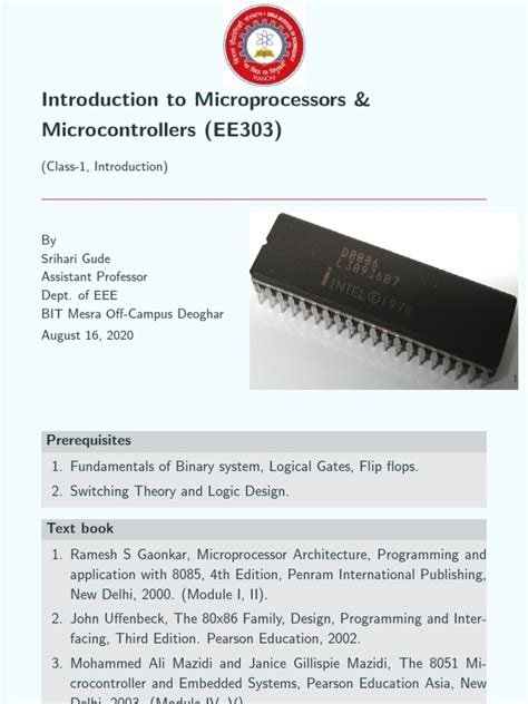 class i pdf microcontroller microprocessor