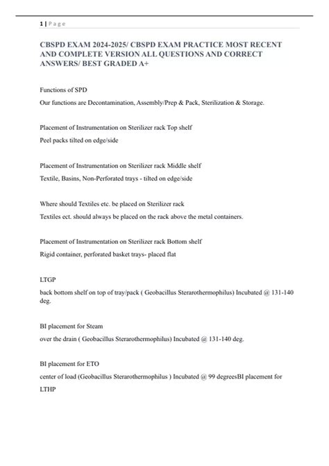 Cbspd Exam Cbspd Exam Practice Most Recent And Complete Version All Questions And Correct