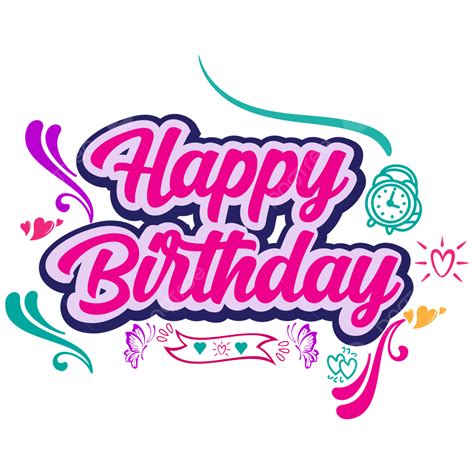 Feliz Cumplea Os Con Arte Vector Png Feliz Cumplea Os Feliz