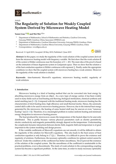 Pdf The Regularity Of Solution For Weakly Coupled System Derived By