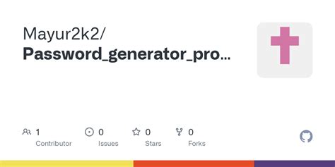 Github Mayur2k2passwordgeneratorproject