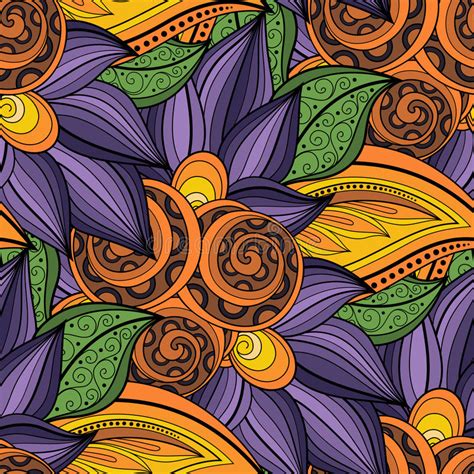 Vector Seamless Floral Pattern Stock Vector Illustration Of Greeting