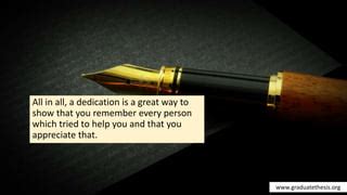 How To Write Thesis Dedication Page PPT