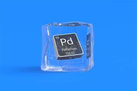 Palladium Pd Chemical Element Of Periodic Table In Ice Cube Symbol Of Chemistry Element Stock Palladium Pd Chemical Element Of Periodic Table In Ice Cube Symbol Of Chemistry Element Stock