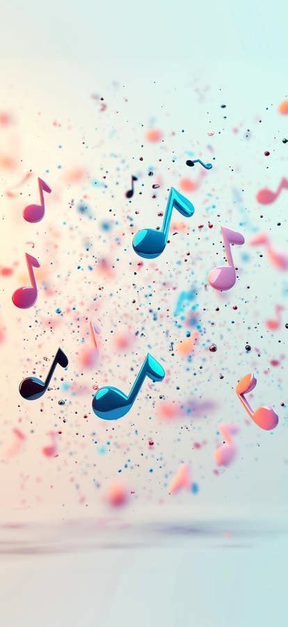Floating Musical Notes Abstract Music Notes Background Stock Illustration Illustration Of
