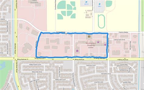 캘리포니아 주립 대학교 베이커 스 필드 In California Walking Map
