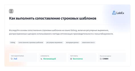 Как выполнять сопоставление строковых шаблонов Labex