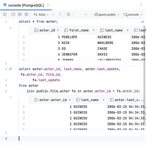 Query Consoles Datagrip Documentation
