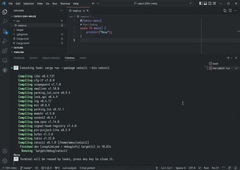 printing ascii cats to the terminal