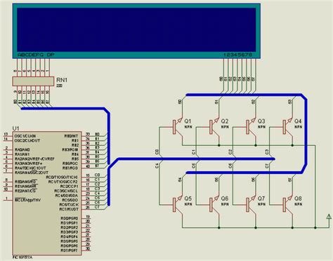 Led Display Blinking Effect Hi Tech C Example Electronics Projects
