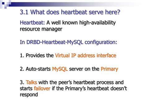 Ppt High Availability Mysql Db Based On Drbd Heartbeat Powerpoint