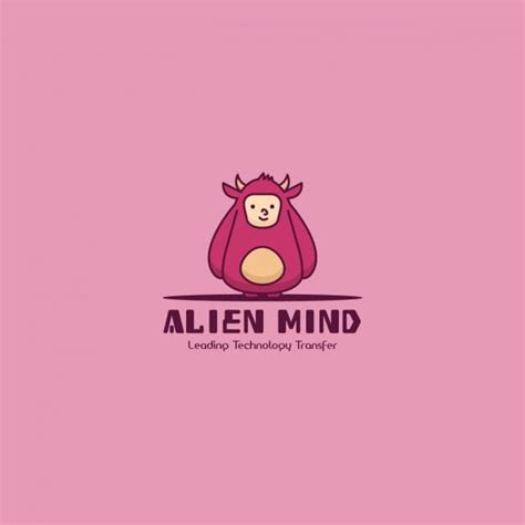 몬스터 로고 분홍색 배경 Eps Uidownload