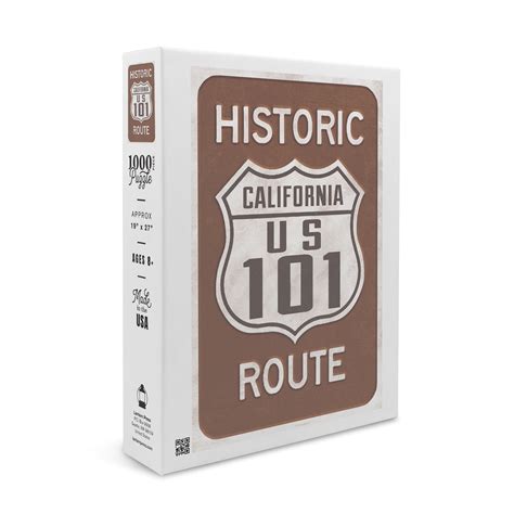 Highway 101 California Historic Route Sign 1000 Piece Puzzle Size