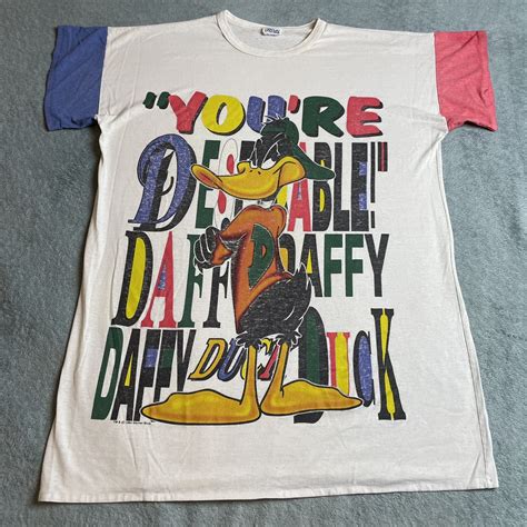 Vintage 1994 Daffy Duck Oversized T Shirt Single Stit Gem