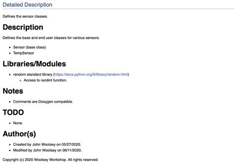 Documenting Python Programs With Doxygen Woolsey Workshop