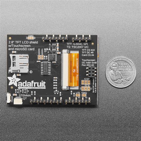 2 8 Tft Touch Shield For Arduino With Resistive Touch Screen V2 Stemma Qt Qwiic The Pi Hut