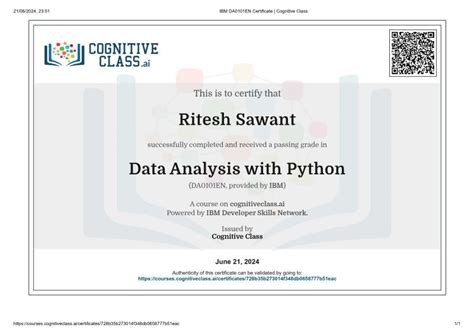 Ritesh Sawant On Linkedin Datascience Python Ibm Cognitiveclass