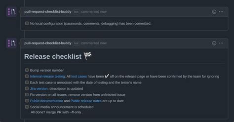 pull request checklist buddy · github marketplace · github