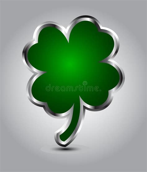 Elegant Glossy Clover Shape Stock Vector Illustration Of Glow