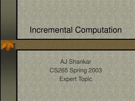 ppt incremental computation powerpoint presentation free download