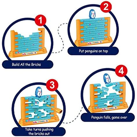 Saving Penguin Block Game Fun Stacking Penguin Block Demolish Wall Toy