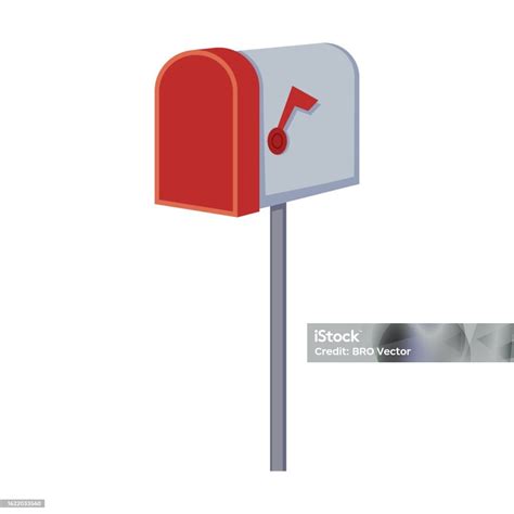 봉투 벡터가 있는 빈티지 우편함 편지와 레터박스의 만화 그림 흰색 배경에 분리된 우체국 요소 메일통신대응 개념 0명에 대한 스톡 벡터 아트 및 기타 이미지 Istock