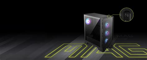 Amazon Com Msi Mag Forge R Airflow Premium Mid Tower Gaming Pc Case Tempered Glass Side