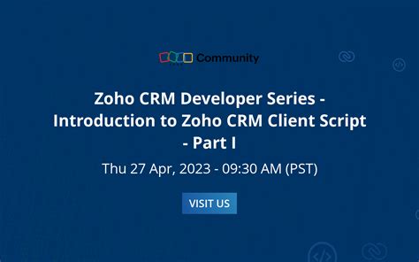 zoho crm developer series introduction to zoho crm client script part i