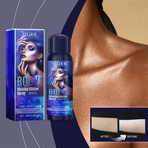 Taylonsss Clearance Body Glitter Spray Glitter Body Spray For Hair And Body Highlighter Powder
