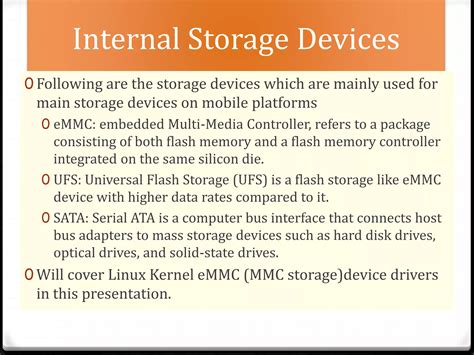 Linux Kernel Mmc Storage Driver Overview Pptx