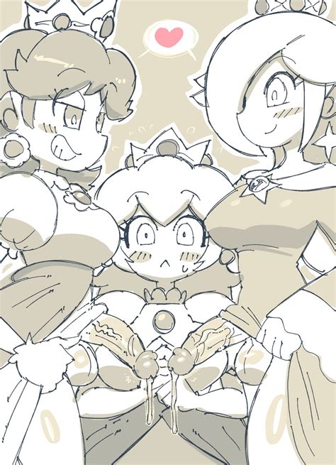 Princess Peach Rosalina And Princess Daisy Mario Drawn By Rariatto