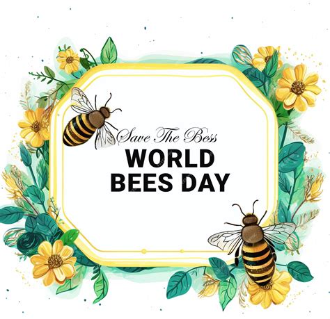Premium Psd Psd World Bees Day Frame Background