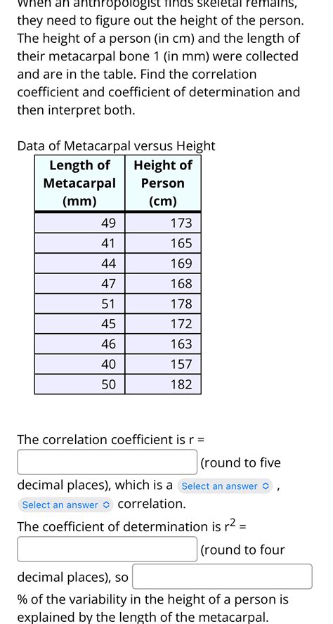 Solved They Need To Figure Out The Height Of The Person The Height Of A Answer