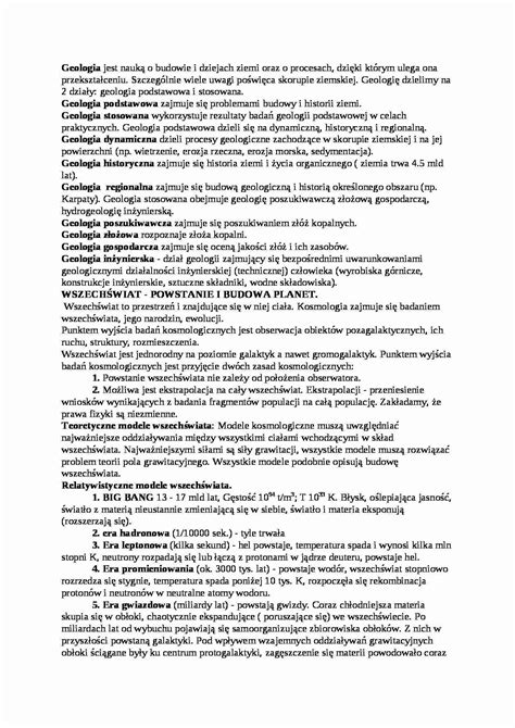 Geologia Podstawowe Poj Cia Notatek Pl