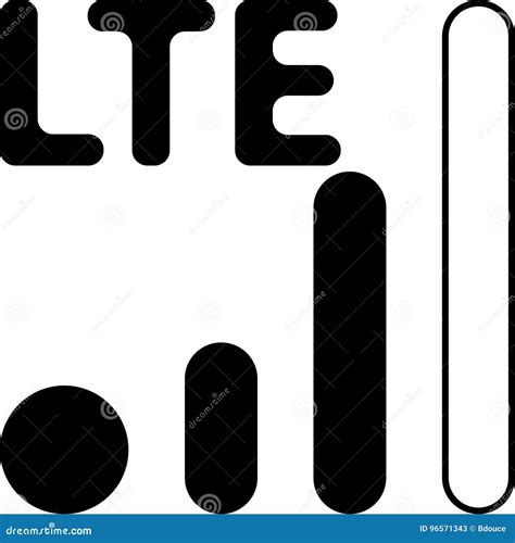 Mobile Smart Phone LTE Network Vector Icon Stock Vector Illustration Of Isolated Setting