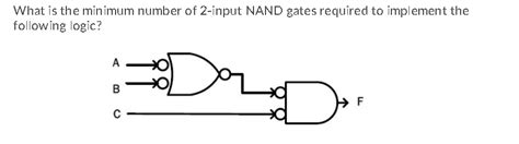 Solved What Is The Minimum Number Of 2 Input Nand Gates