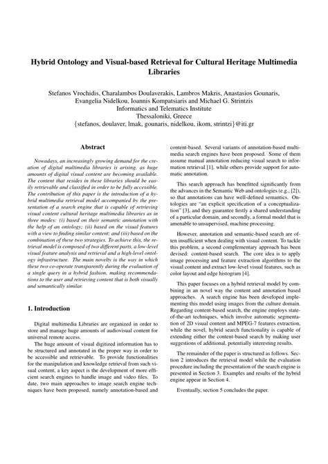 Pdf Hybrid Ontology And Visual Based Retrieval For Cultural Heritage