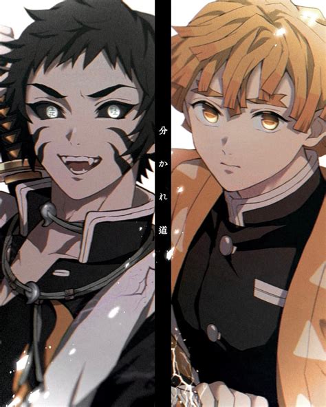 Agatsuma Zenitsu And Kaigaku Kimetsu No Yaiba Drawn By Amata