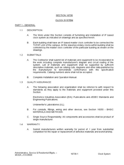 Ip Clock System Pdf Clock Electrical Wiring