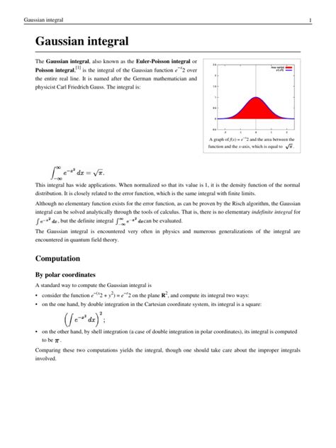 Gaussian Integral Integral Theoretical Physics