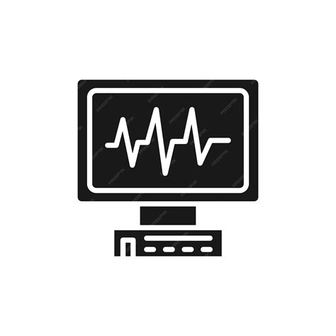 Premium Vector Ekg Monitor Line Icon Isolated On White Background