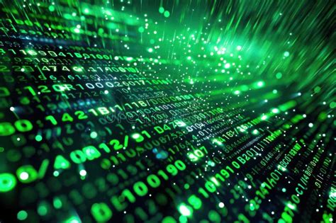 Digital Binary Coding On Network Futuristic Technology Background