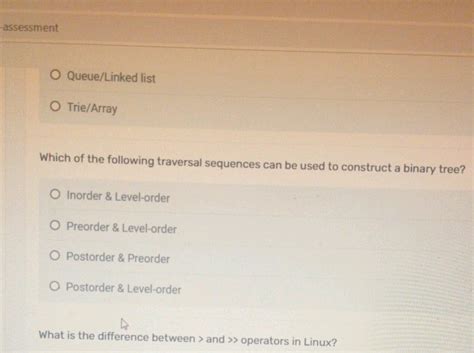 Assessment Queue Linked List Trie Array Which StudyX