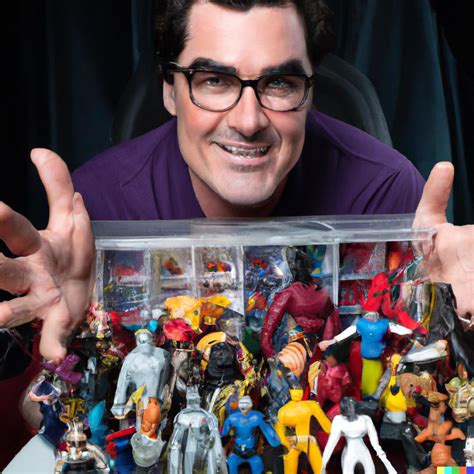 a greasy nerd showing off their collection of patrick warburton action