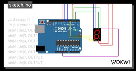 7 Segment Wokwi Esp32 Stm32 Arduino Simulator