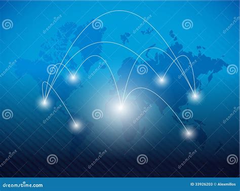 World Map Network Connection Concept Illustration Stock Illustration Illustration Of Internet