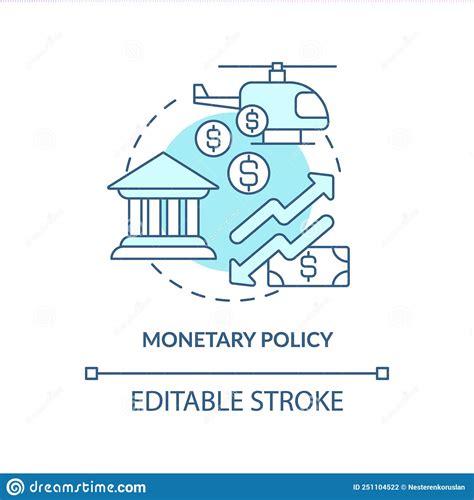 Monetary Policy Turquoise Concept Icon Stock Vector Illustration Of Abstract Control 251104522