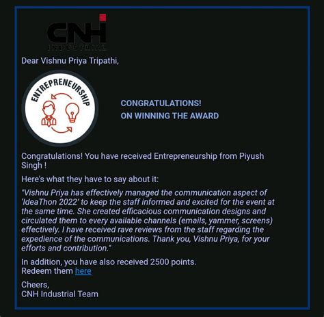 Vishnu Priya Tripathi On Linkedin Cnhindustrial Innovation Leaders Team 48 Comments