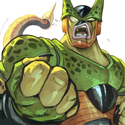 Cell And Semi Perfect Cell Dragon Ball And More Drawn By Garrett Hanna Danbooru